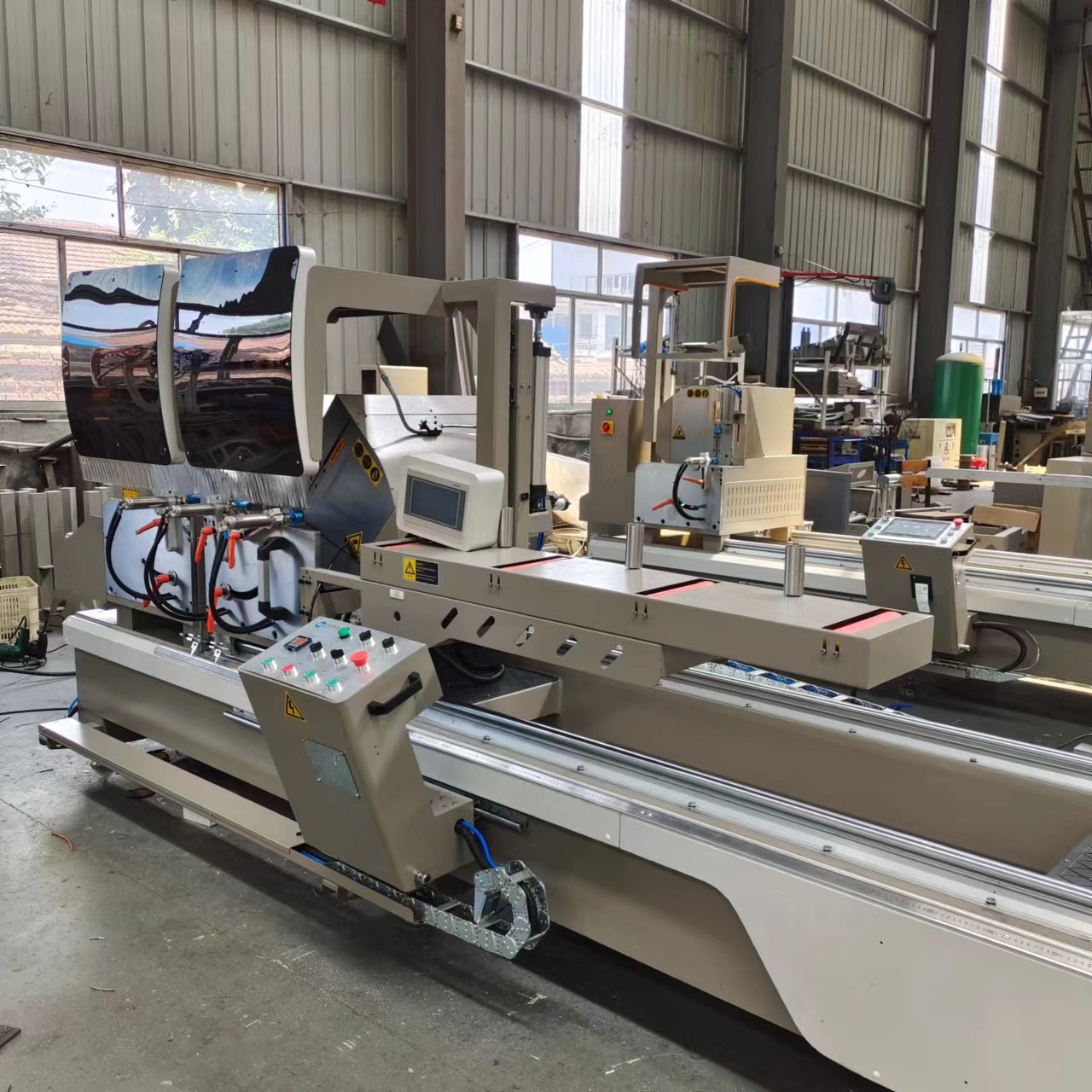Curtain Wall Double Head Mitre Saw Aluminum Upvc Window Cutting Machine