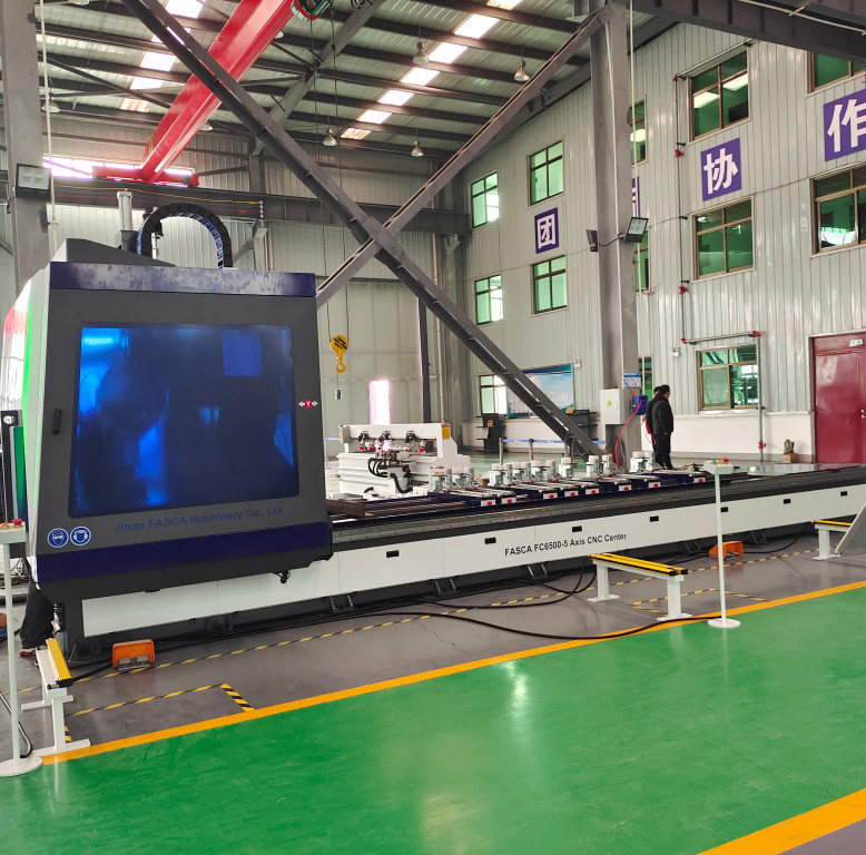 6500mm 7000mm 5 Axis CNC Aluminium Profile Machining Center With 12kw ...